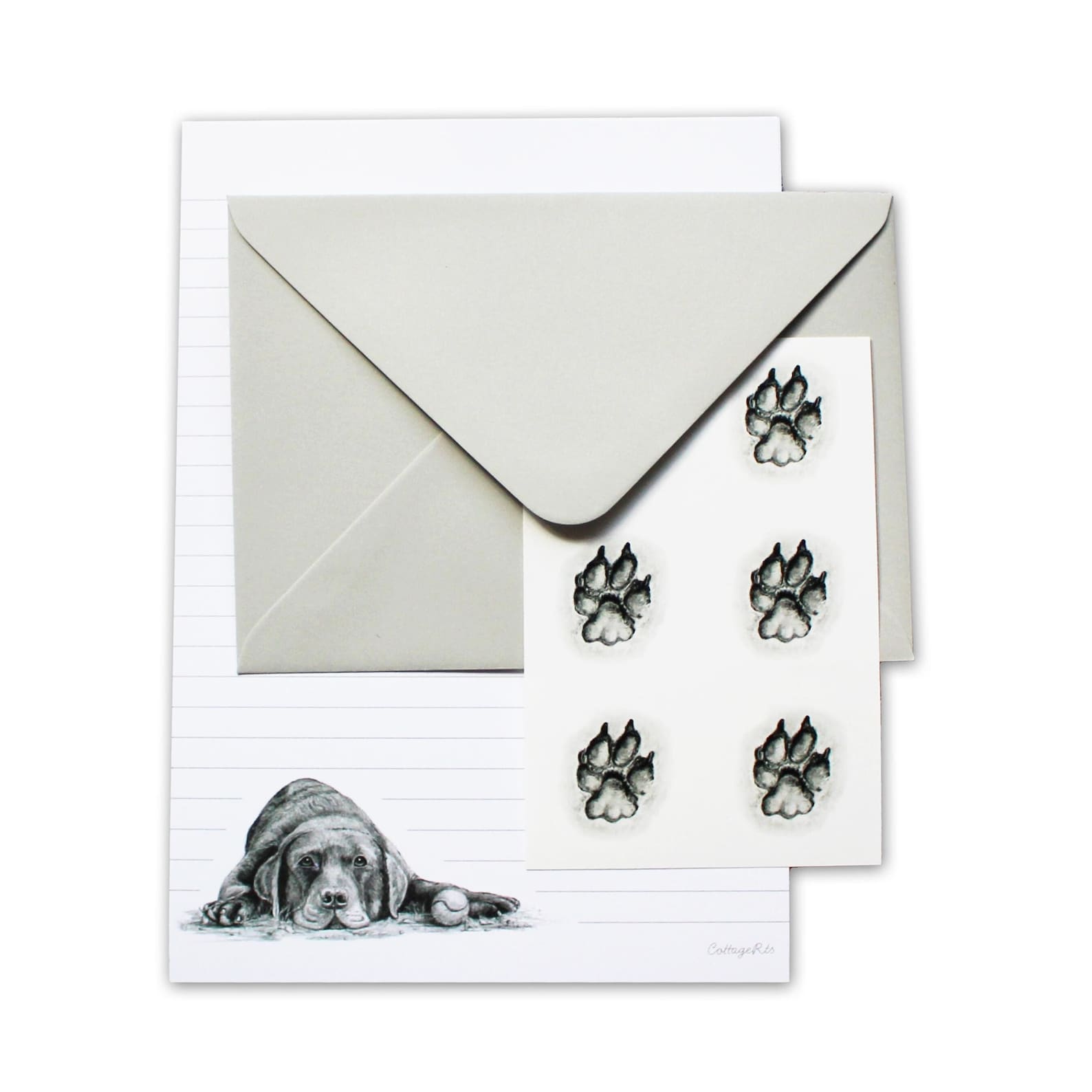 Labrador Dog Lined Letter Writing Stationery Set - Designed by ...