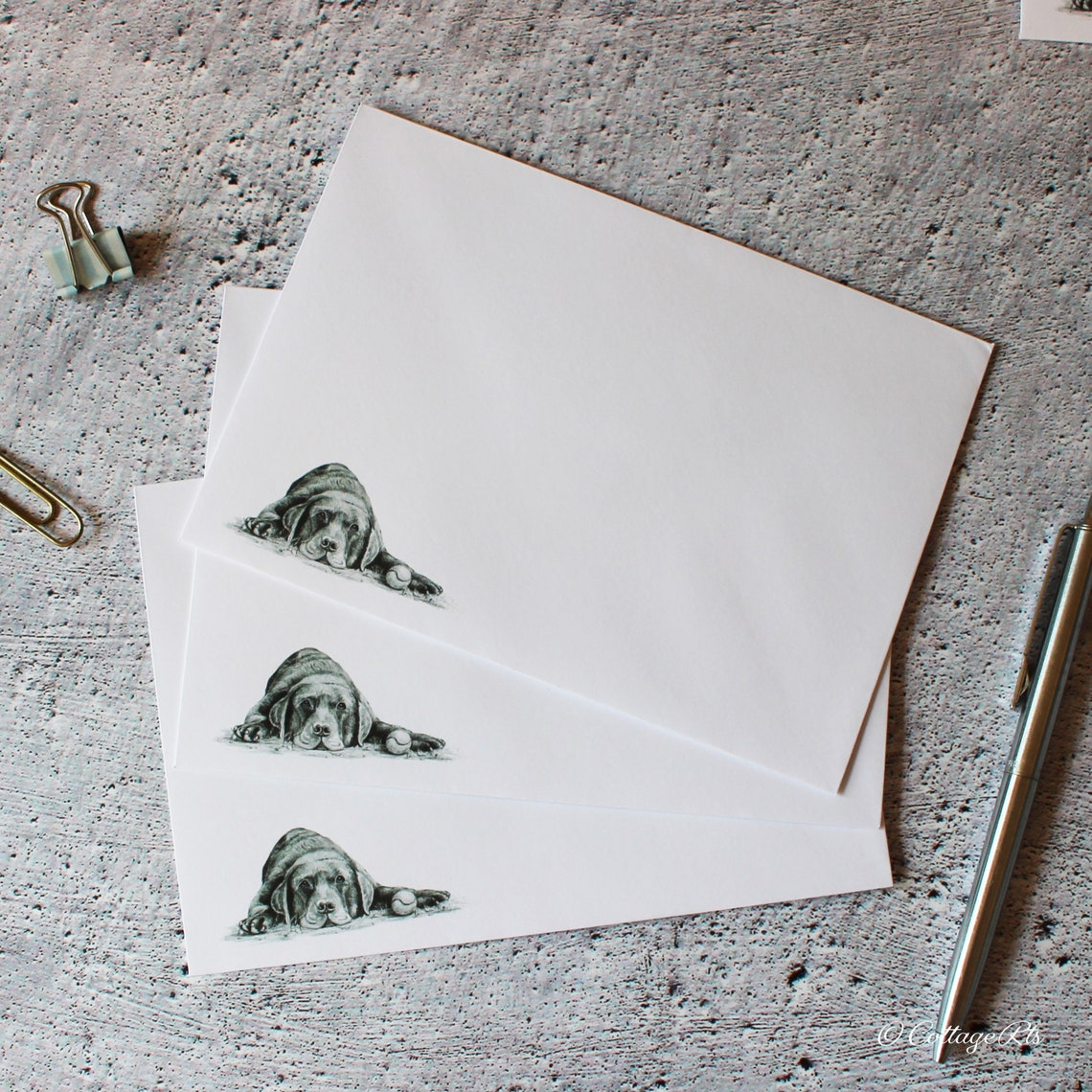 Labrador Dog Letter Writing Paper and Envelope Pack - Designed by ...