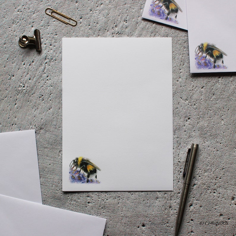Floral Bumble Bee Letter Writing Paper Letter Writing Set - Etsy