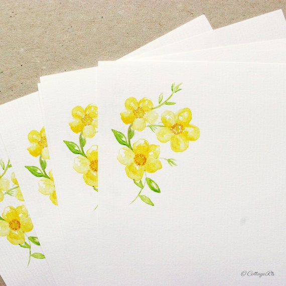 Writing Paper and Envelope Pack St John's Wort Flower | Etsy UK