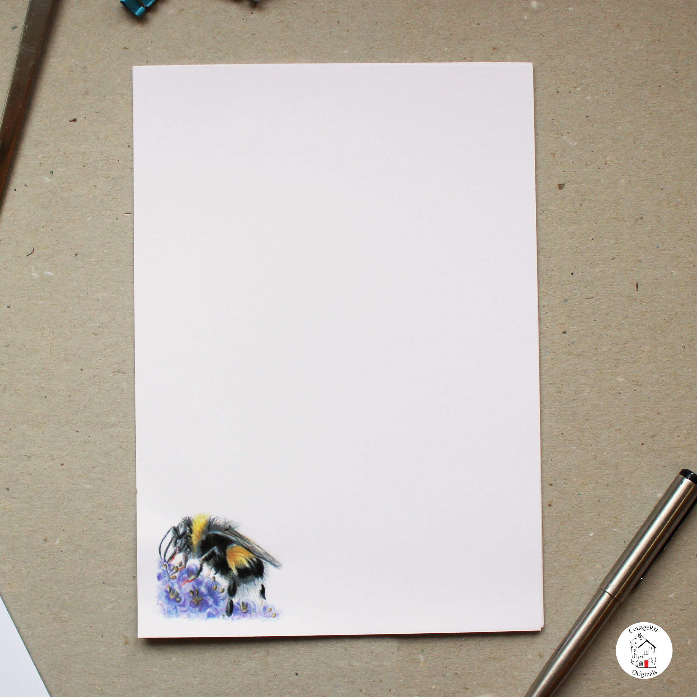 Floral Bumble Bee Letter Writing Paper Letter Writing Set | Etsy