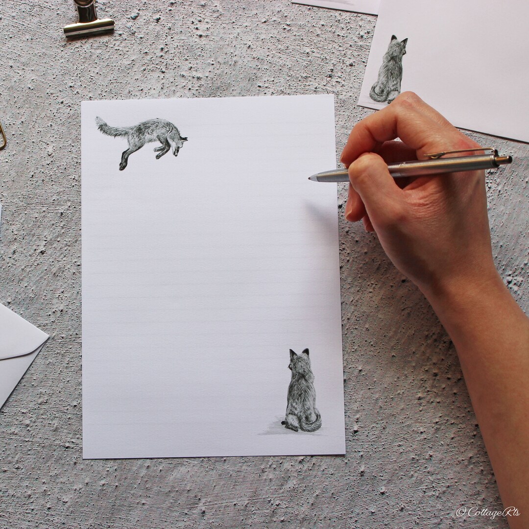 Fox Letter Writing Paper and Envelope Pack Designed by - Etsy