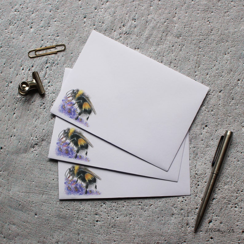 Floral Bumble Bee Letter Writing Paper Letter Writing Set - Etsy