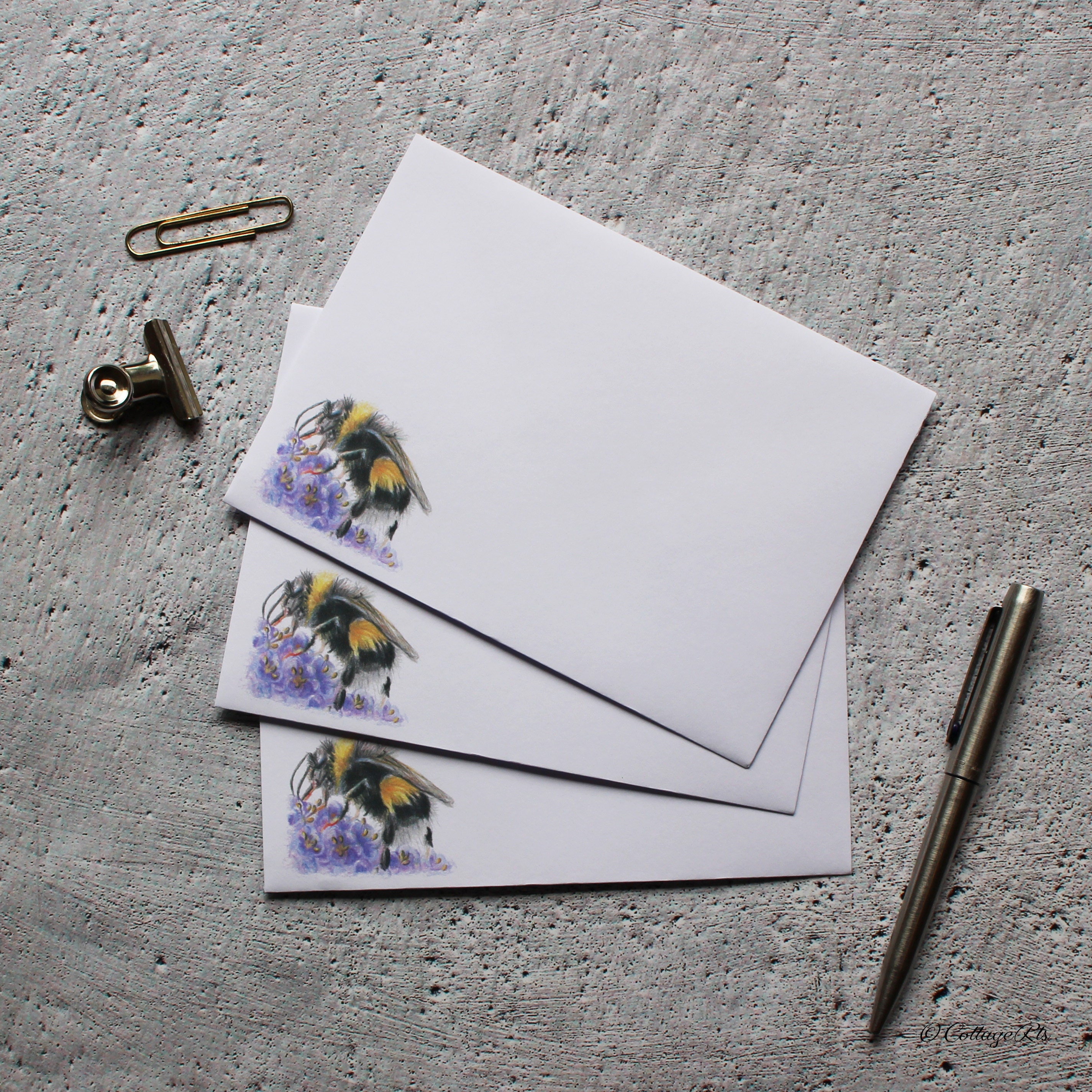 Floral Bumble Bee Letter Writing Paper Letter Writing Set - Etsy