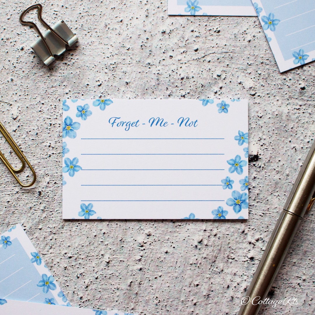 Mini Reminder Cards - Forget-me-not Reminder Cards - Pack of 12 ...