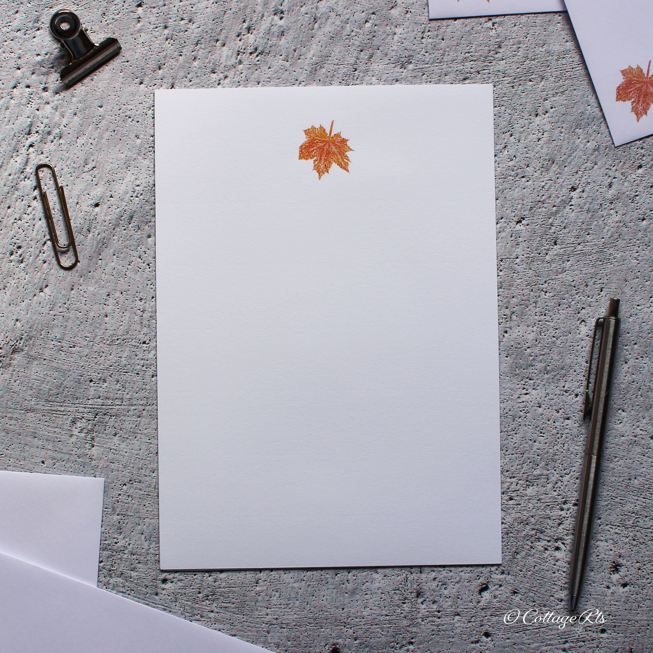 Maple Leaf Autumn Letter Writing Paper Fall Letter Writing - Etsy UK