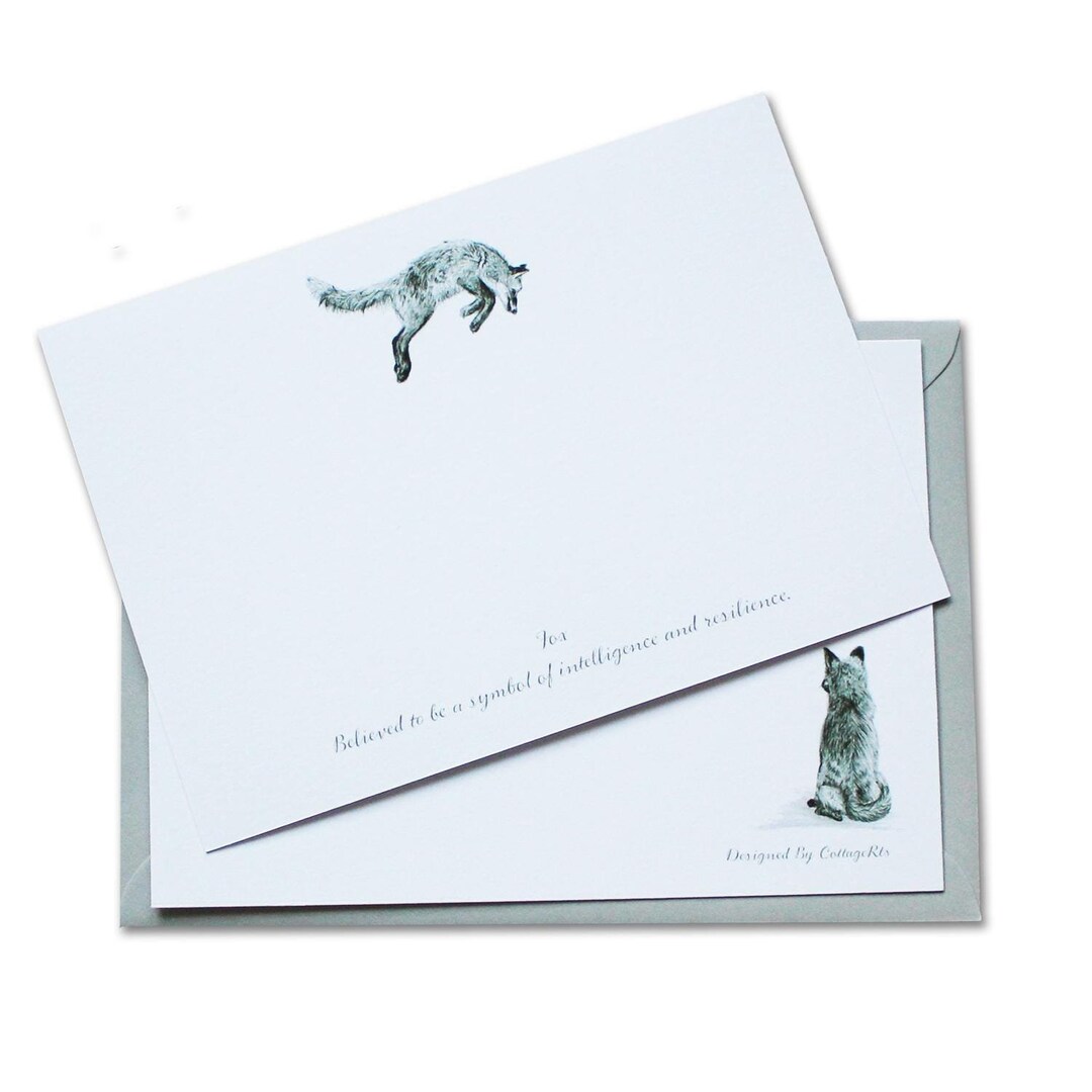 Fox Notecards - Intelligence and Resilience - 6 Correspondence Cards ...