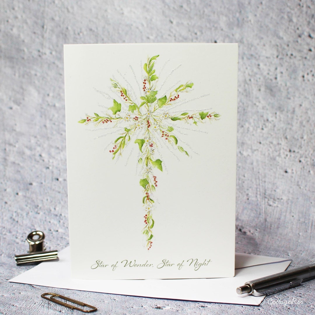 Star of Bethlehem Christmas Card - Religious Card - Christmas Star ...