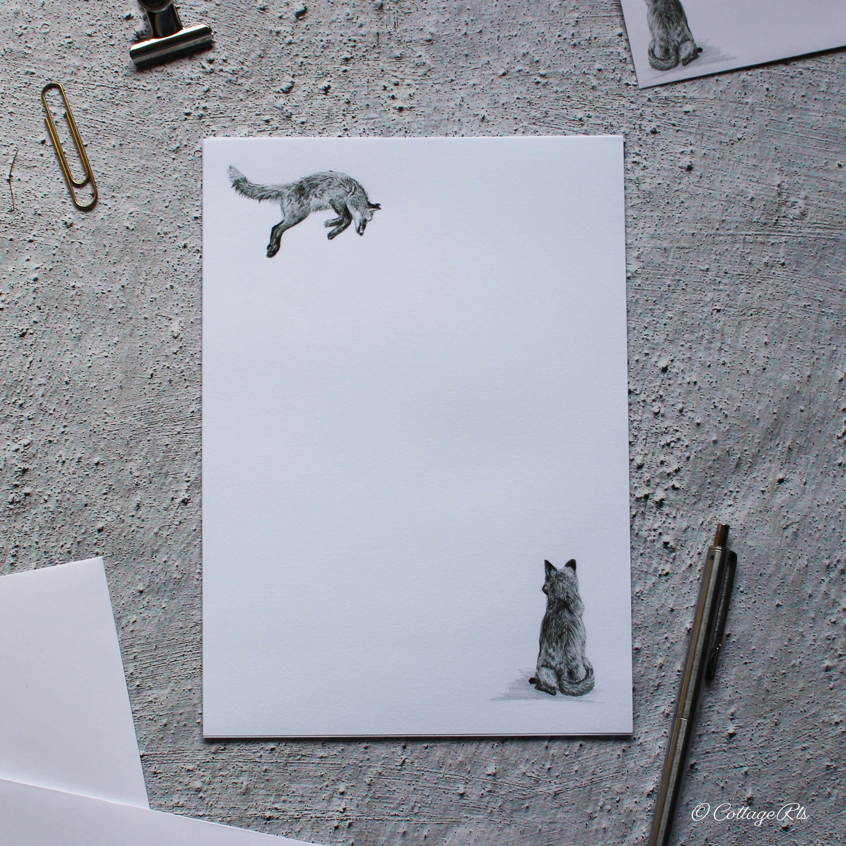 Fox Letter Writing Paper and Envelope Pack Designed by | Etsy