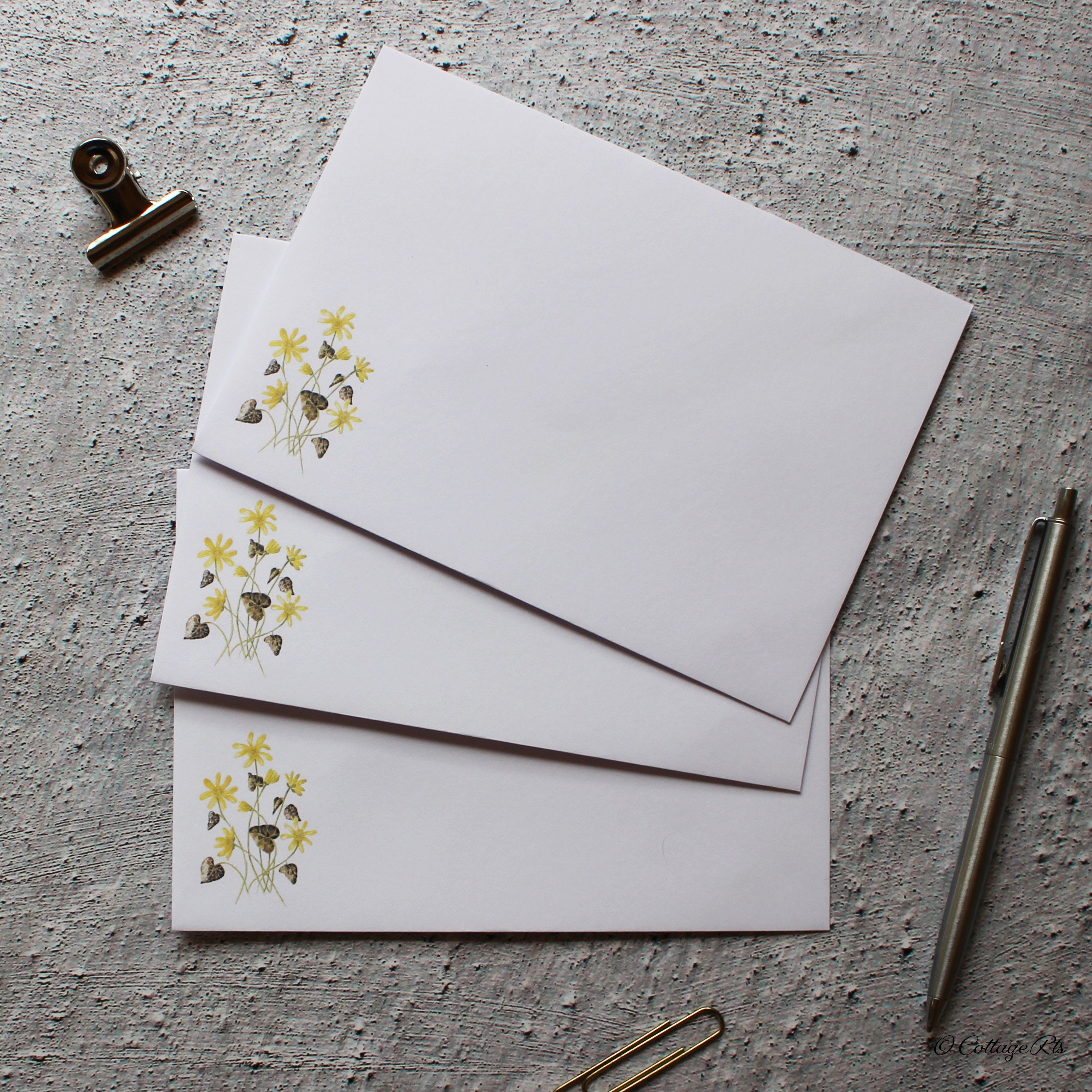 Floral A5 Letter Writing Paper and Envelopes Lesser - Etsy