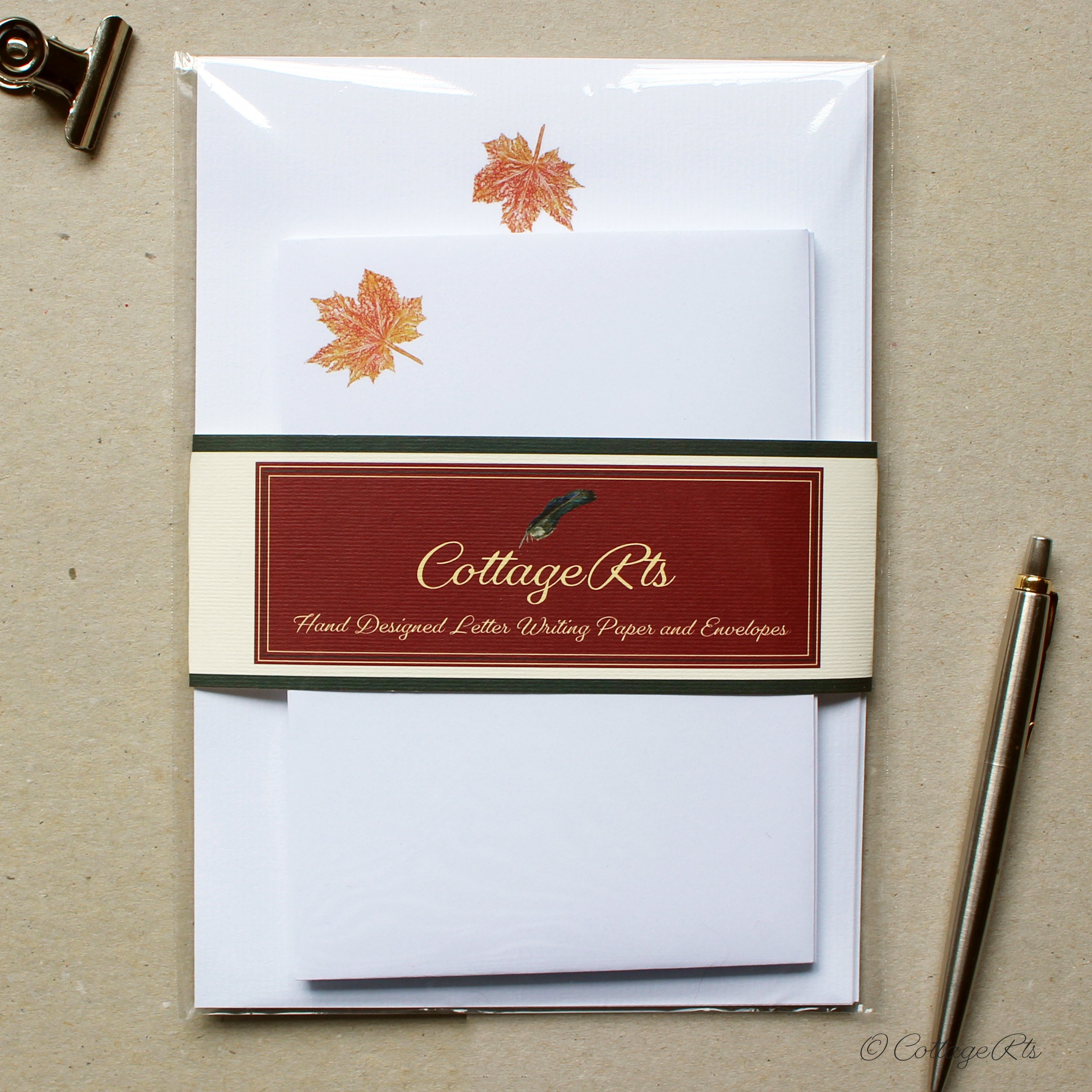 Maple Leaf Autumn Letter Writing Paper Fall Letter Writing - Etsy UK
