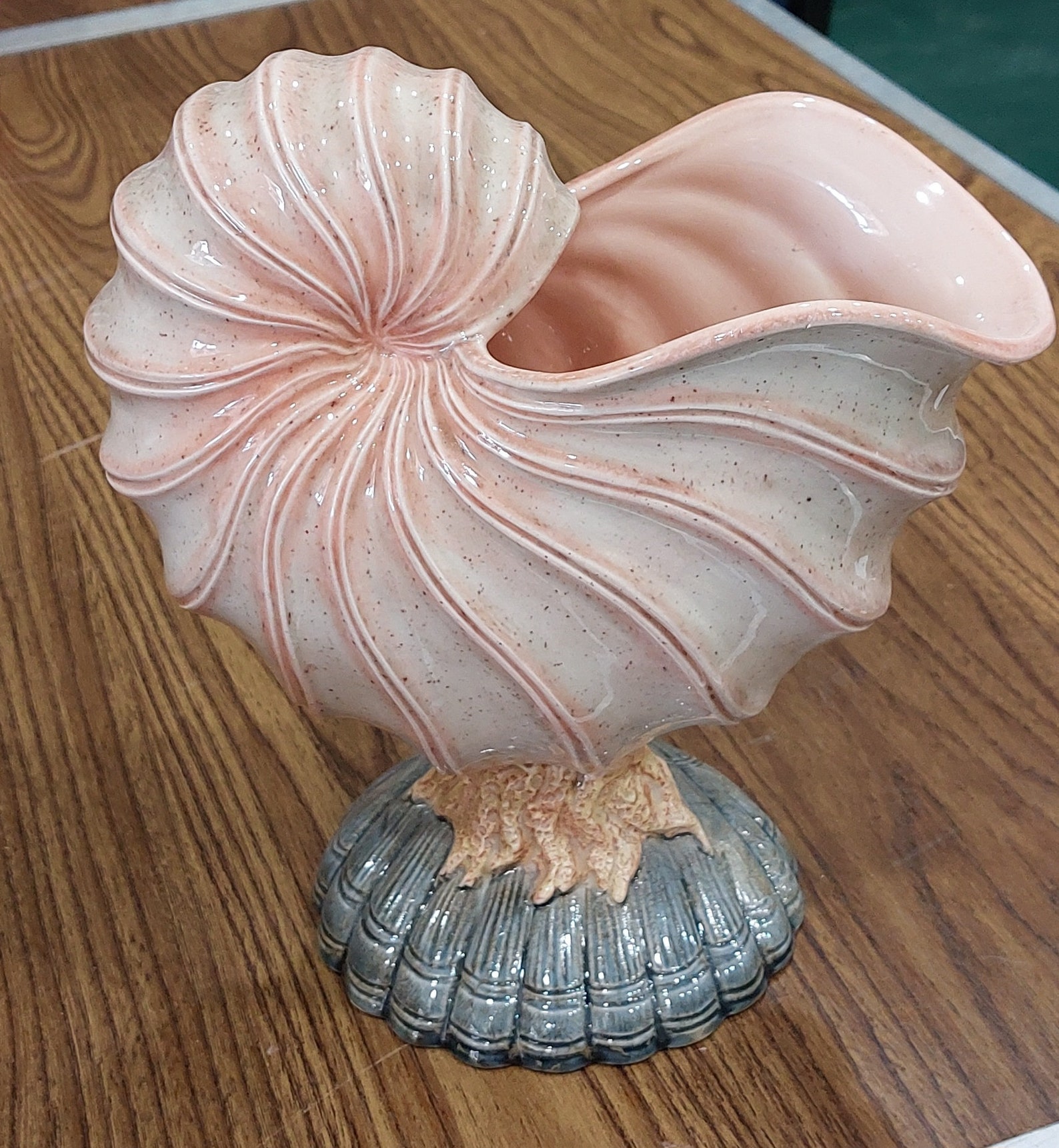 Vintage Ceramic Shell Planter and 2 Candle Holders - Etsy