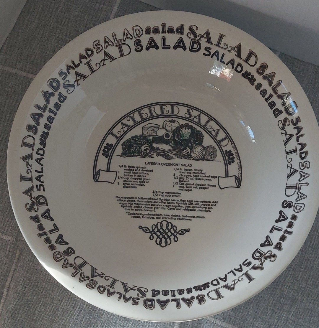 Vintage Royal China 12 Inch Salad Bowl - Etsy