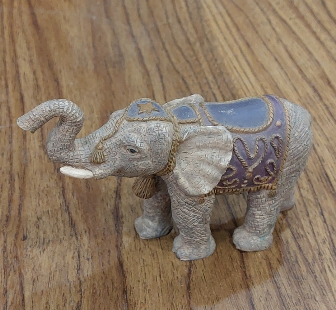 Vintage Resin Elephant - Etsy