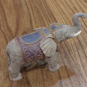 Vintage Resin Elephant - Etsy
