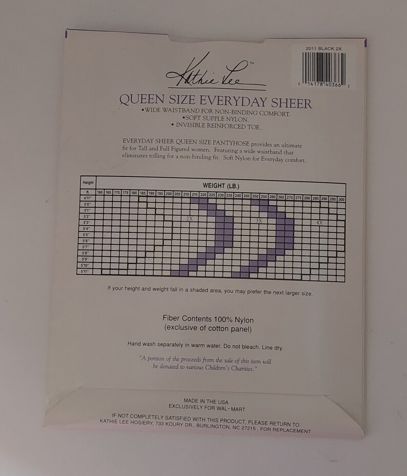 Kathy Lee Queen-size Full-figure Pantyhose - Etsy