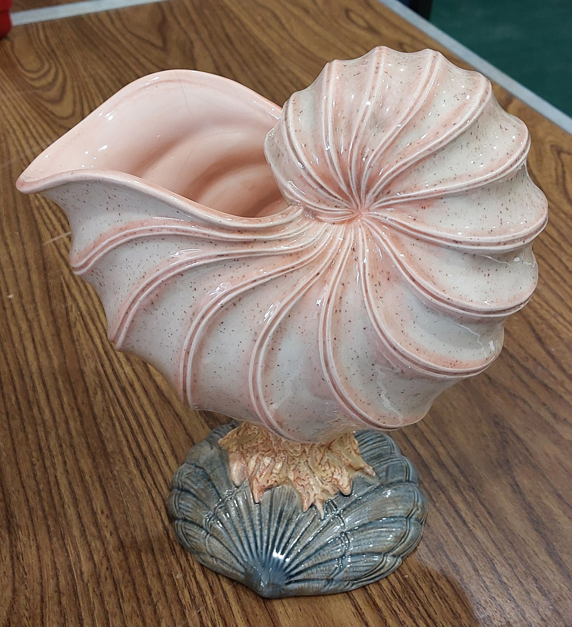 Vintage Ceramic Shell Planter and 2 Candle Holders - Etsy