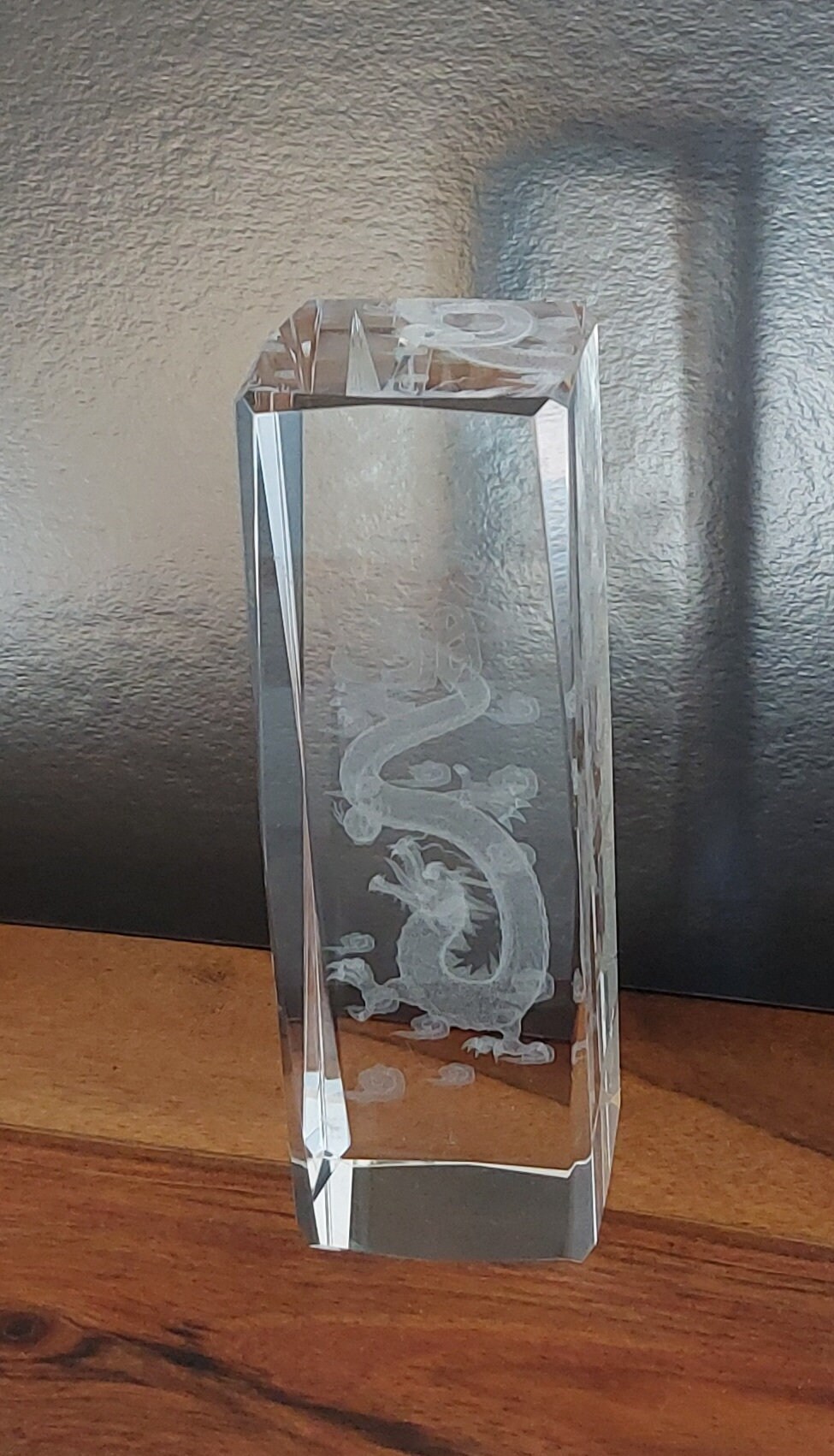 Laser Etched Paperweight Dragon Mythical Crystal Holographic 3D Gothic ...