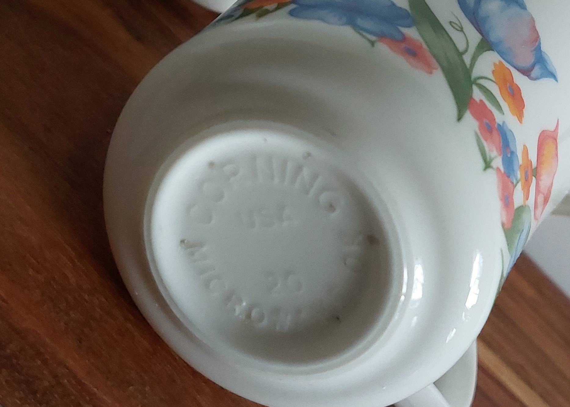 Set of 4 Corning USA Cups With Tulip Pattern - Etsy