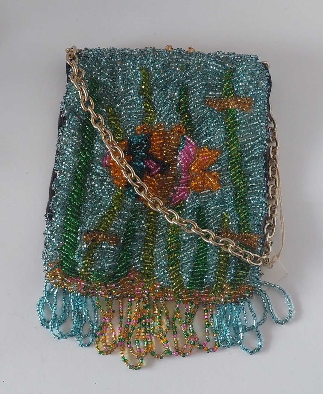 Vintage Hand Beaded Purse - Etsy