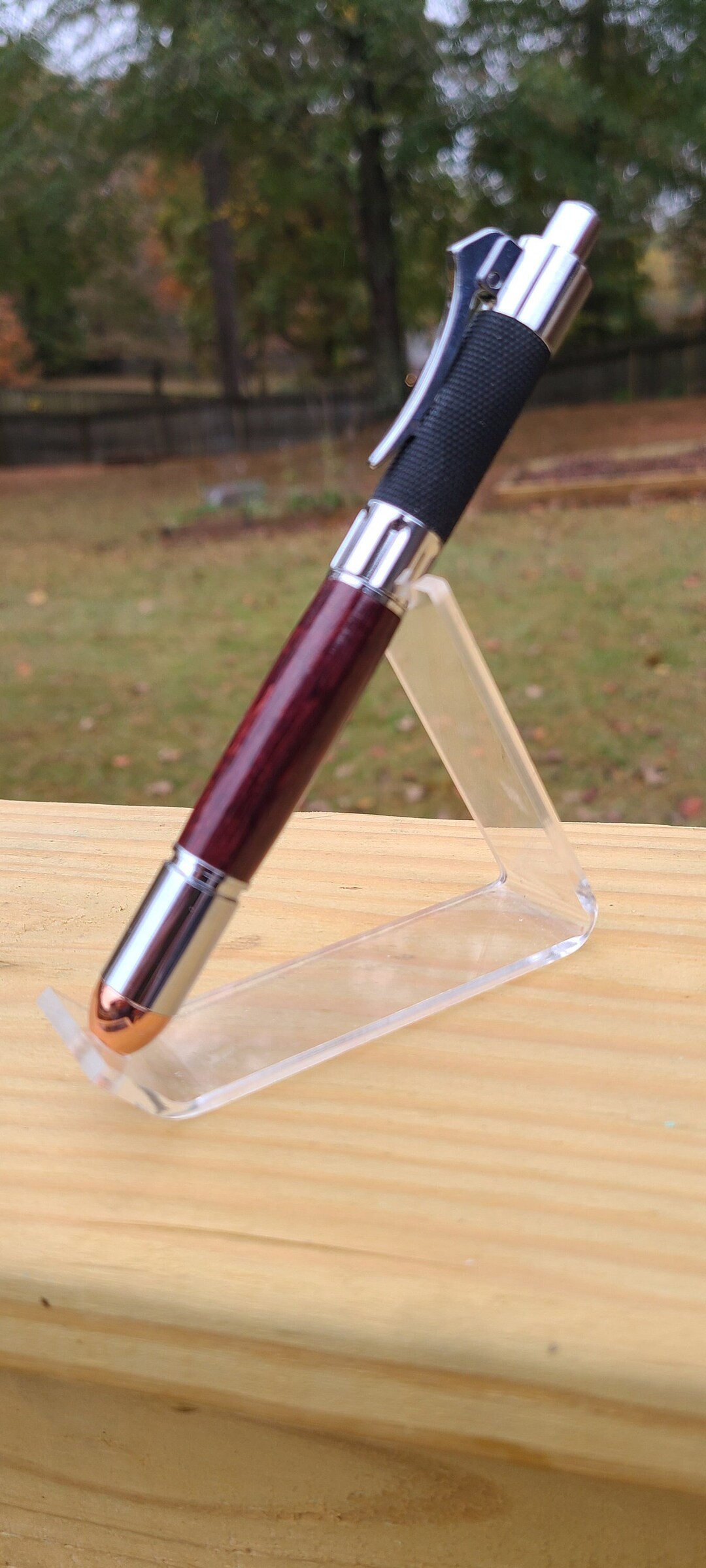 Chrome Revolver Pen in Purpleheart Wood - Etsy