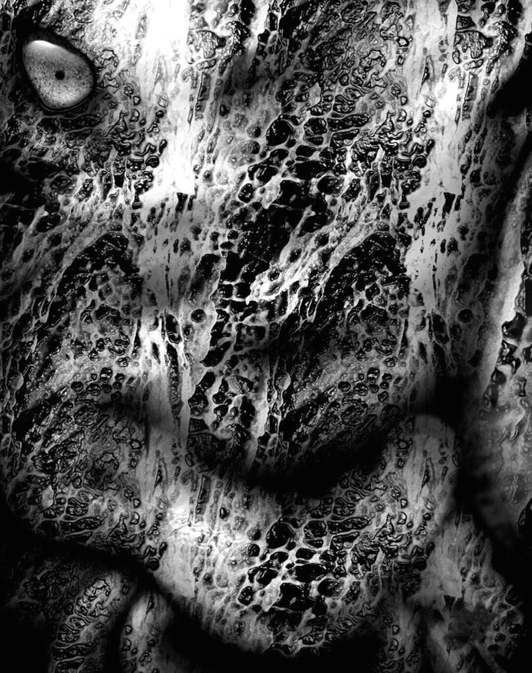 Creepy Alien Monster Art Print, Hocking Hills Rock Texture - Etsy