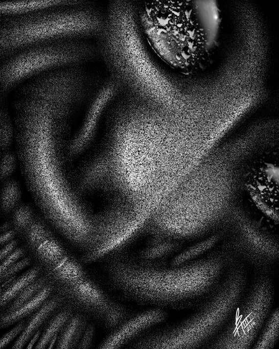 Rasta Alien Monster Digital Texture Black and White Creepy - Etsy Canada