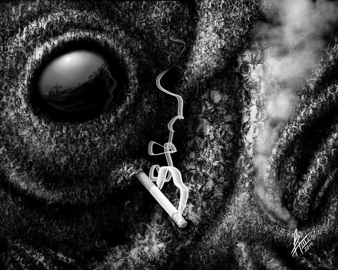 Alien, Monster, Smoking, Cigarette, Creepy Shining Eye, Science Fiction ...