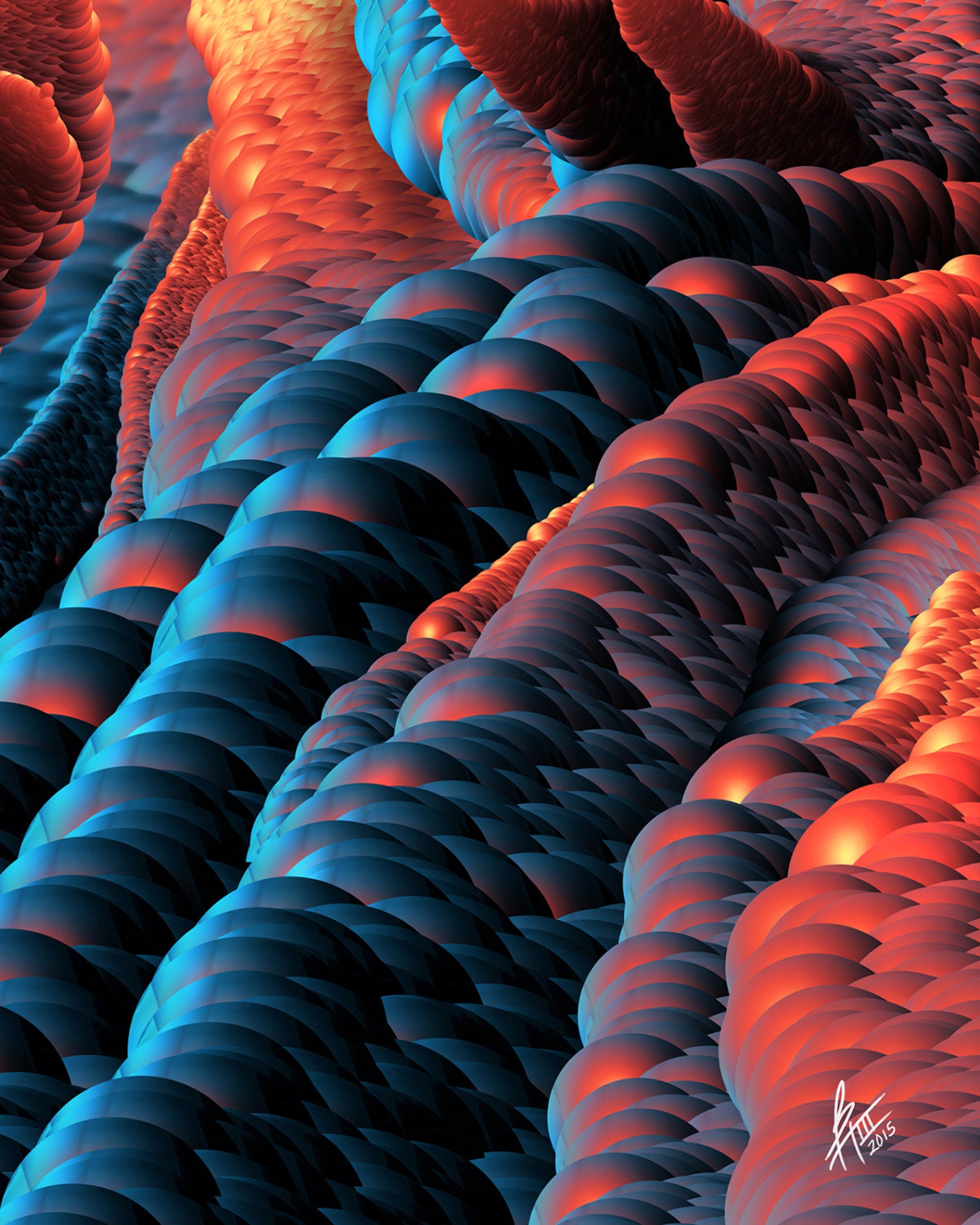 Space Alien Intestine Unusual Sick Science Fiction Gift, Diagonal Blue ...