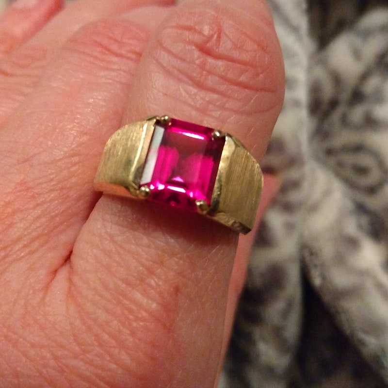Mens Ruby Ring - Etsy