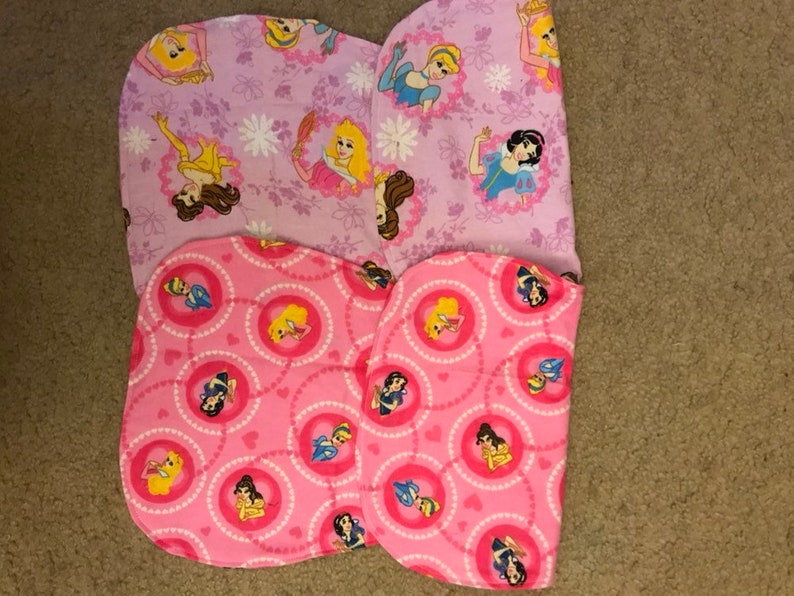 Disney Princess Set of Burp Cloths - Etsy