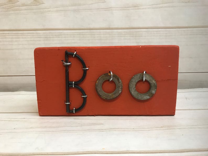 Halloween decorations Boo Halloween decor orange Boo for | Etsy