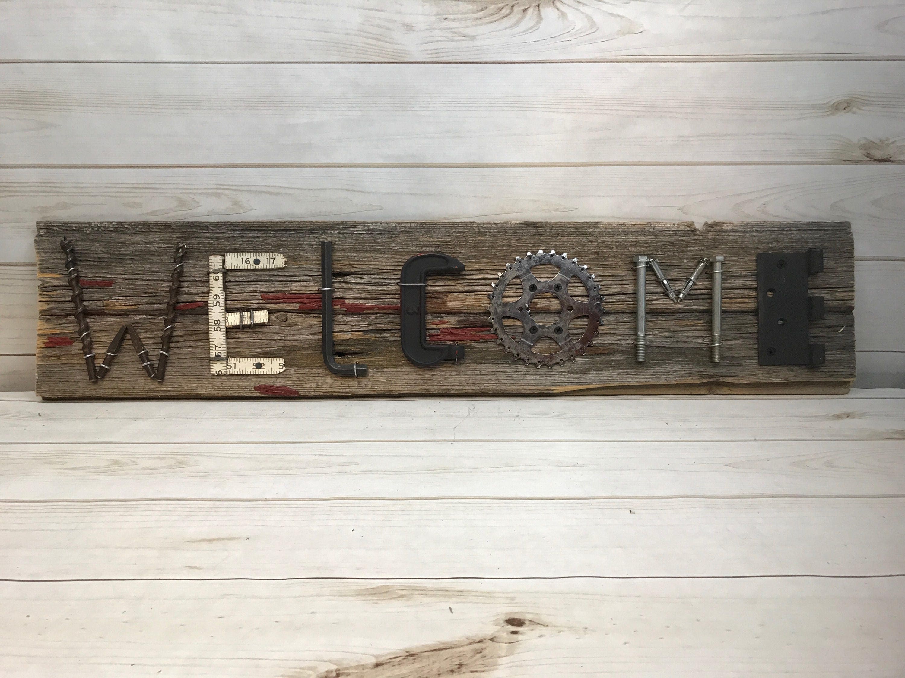 Welcome Sign Reclaimed Wood Welcome Sign Gifts for the Home - Etsy