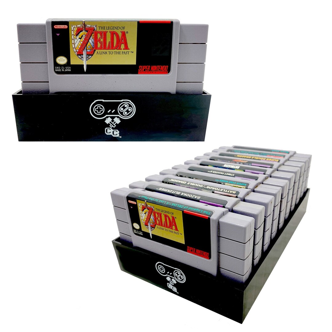 Super Nintendo Game Tray, SNES, Black, Cartridge Holder, Legend of ...