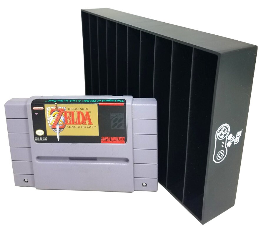 Super Nintendo Game Tray SNES Black Cartridge Holder - Etsy