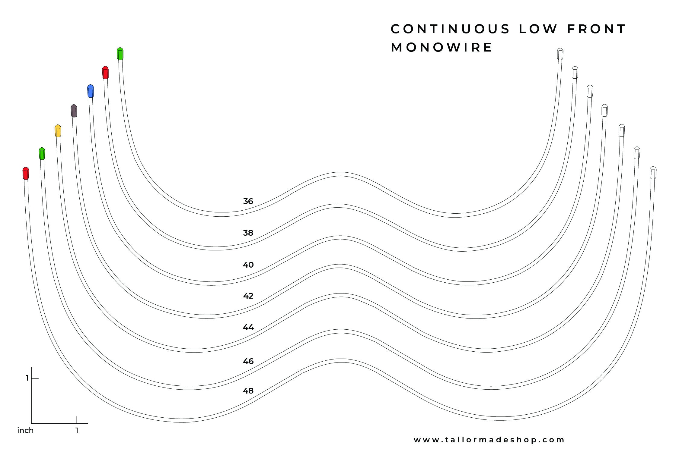 Continuous Low Front Monowire Available in Sizes 30-48 - Etsy