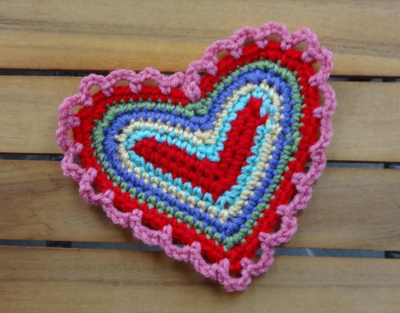 Happy Colors Heart Crochet Pattern - Etsy