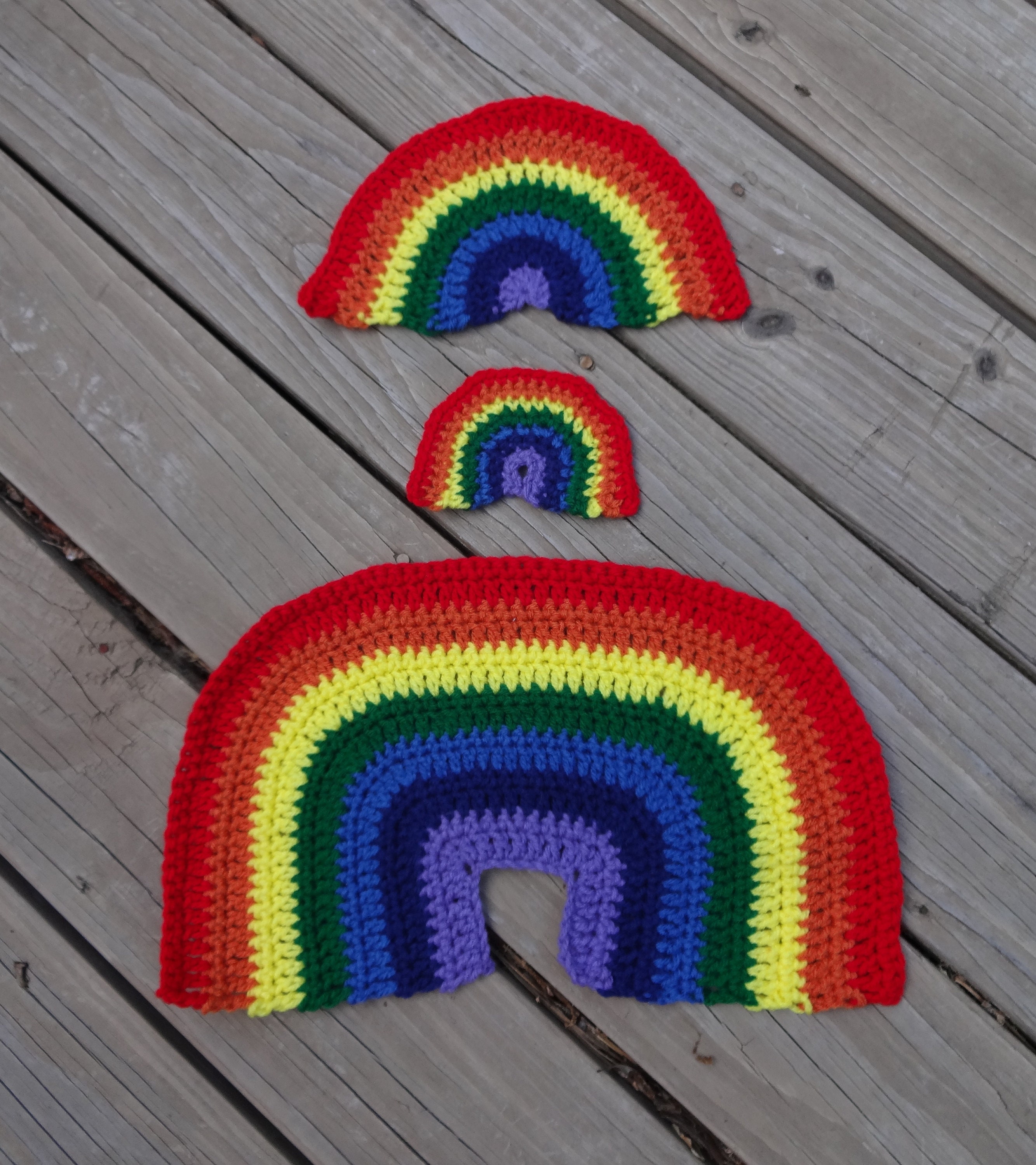 Rainbow Trio Crochet Patterns - Etsy