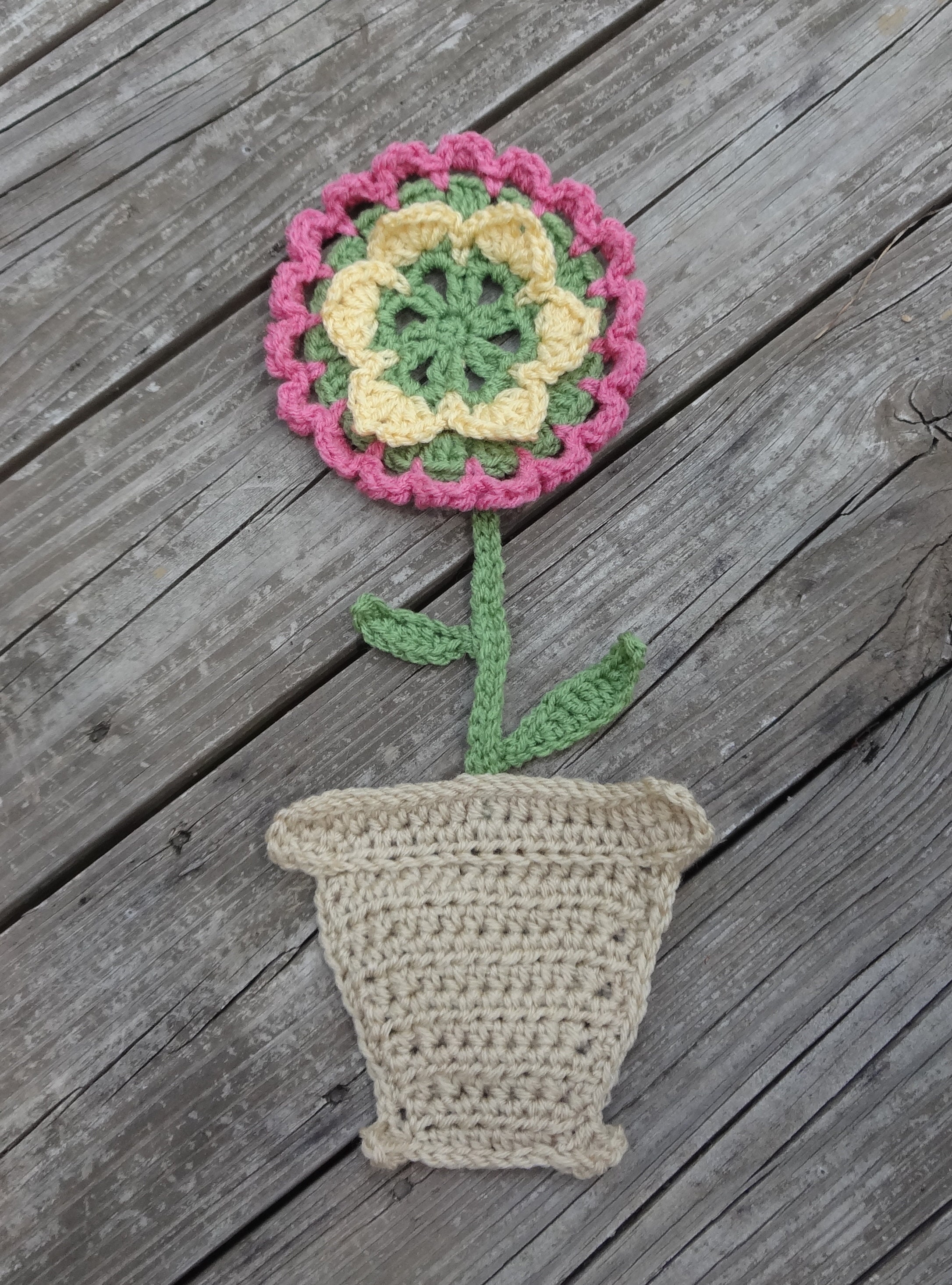 Flower in a Pot Crochet Pattern - Etsy