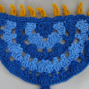 Large Hanukkah Menorah Crochet Pattern - Etsy
