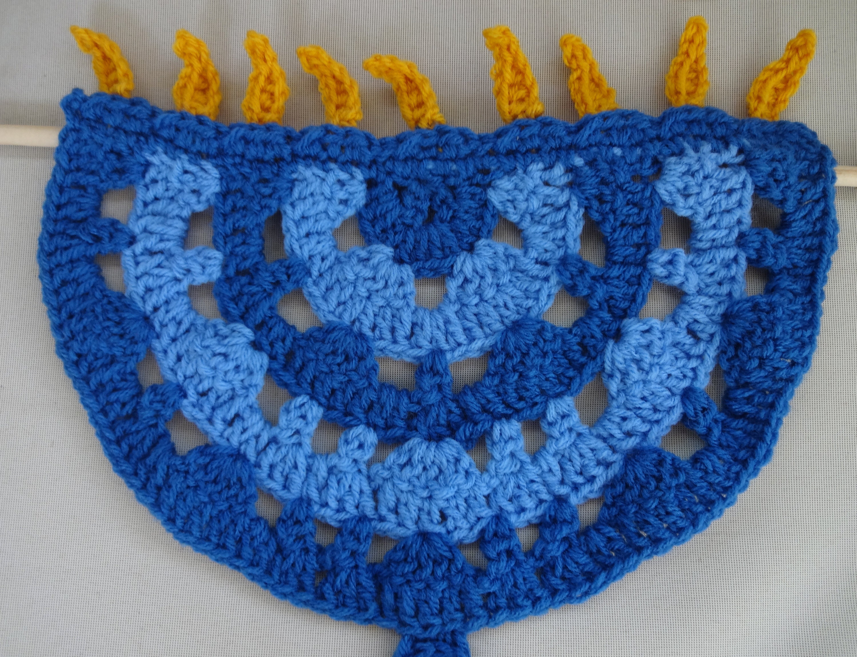 Large Hanukkah Menorah Crochet Pattern - Etsy