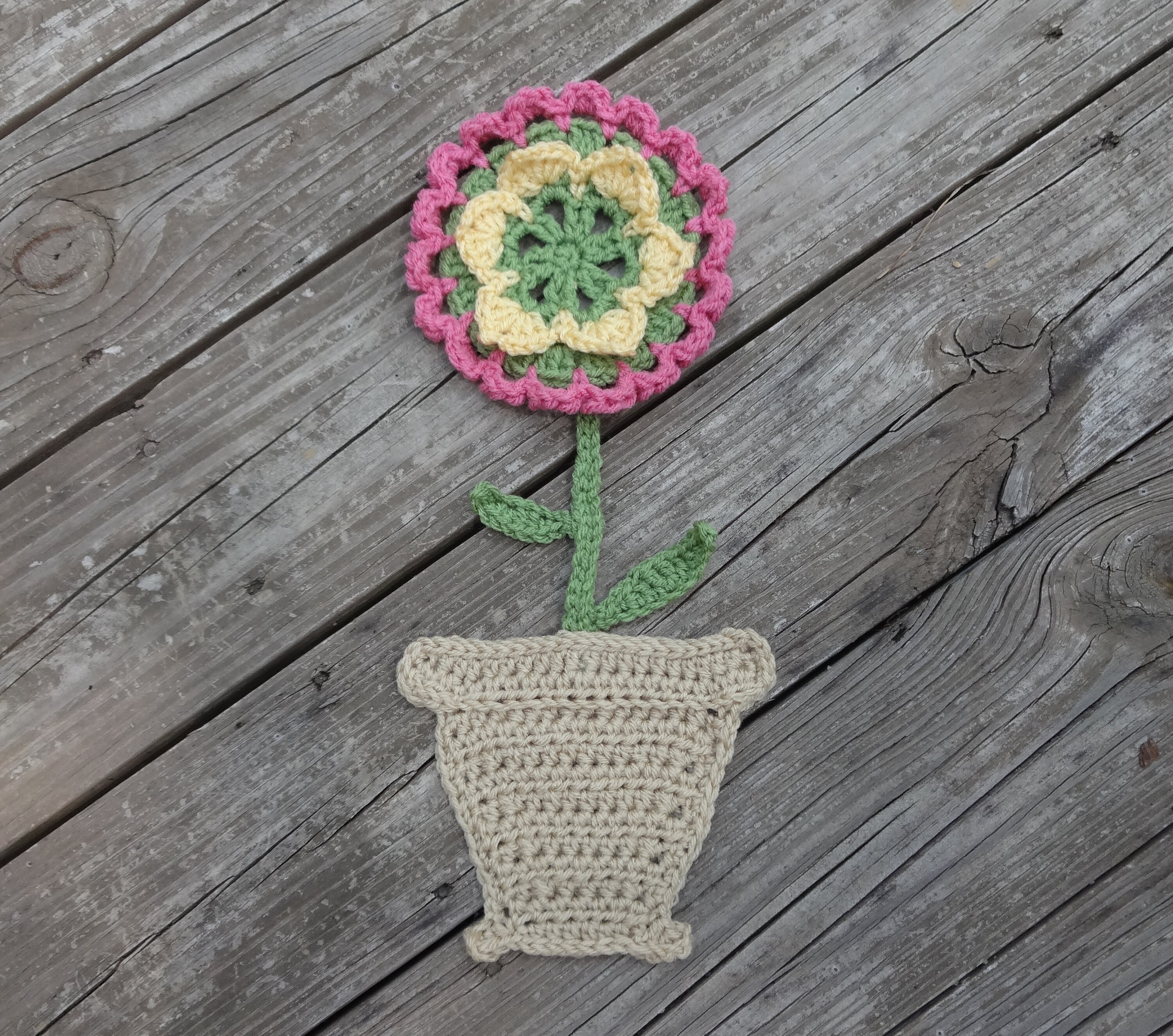 Flower in a Pot Crochet Pattern - Etsy