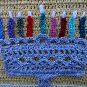 Silver Hanukkah Menorah Wall Art Crochet Pattern - Etsy