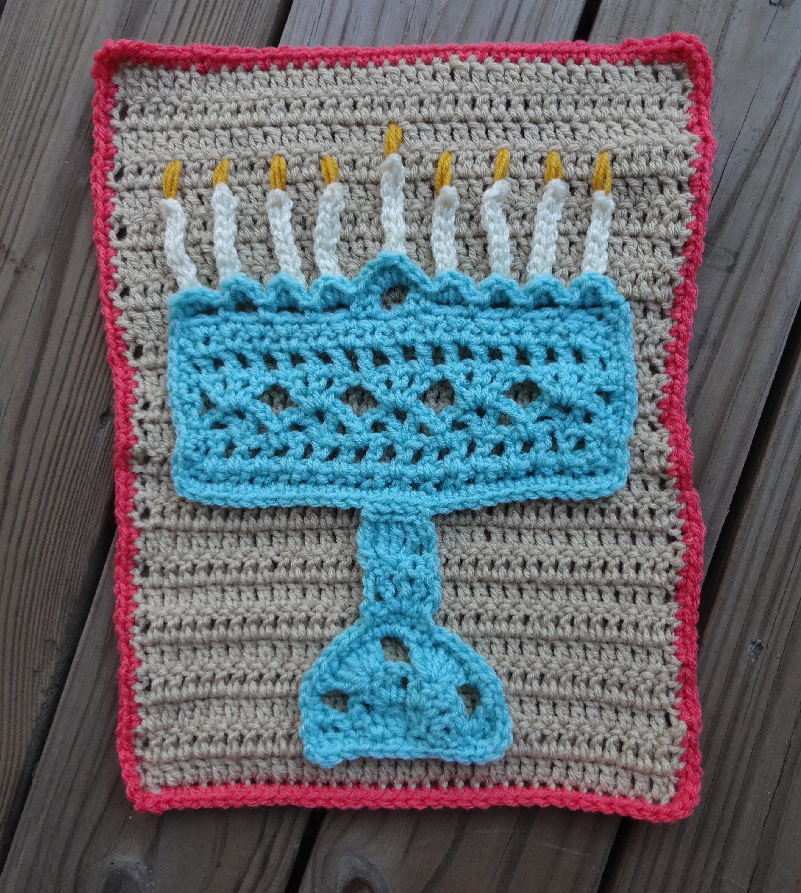 Silver Hanukkah Menorah Wall Art Crochet Pattern - Etsy