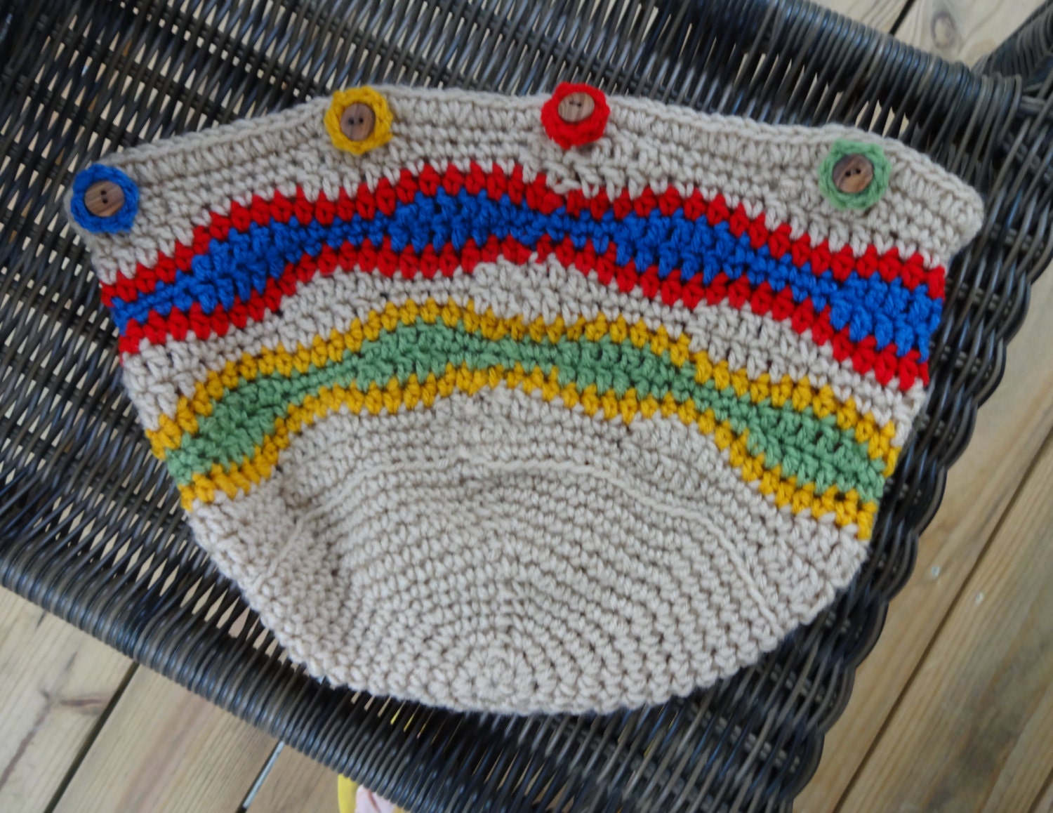 Wavy Stripes Basket Crochet Pattern - Etsy