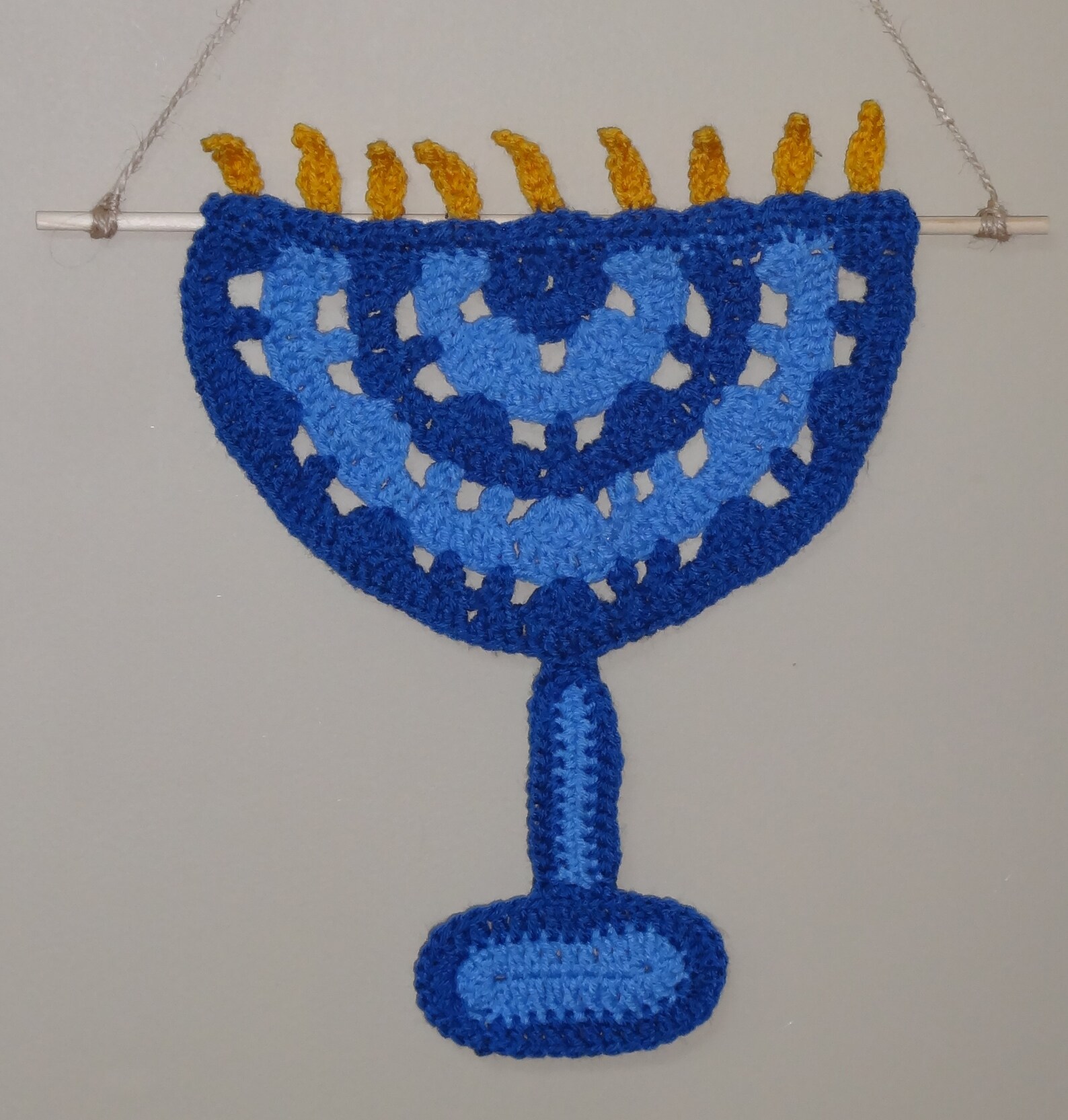 Large Hanukkah Menorah Crochet Pattern - Etsy