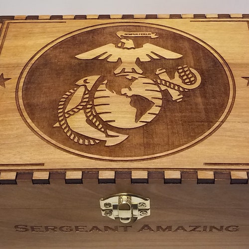 United States Marine Corps USMC Keepsake Box Retirement - Etsy