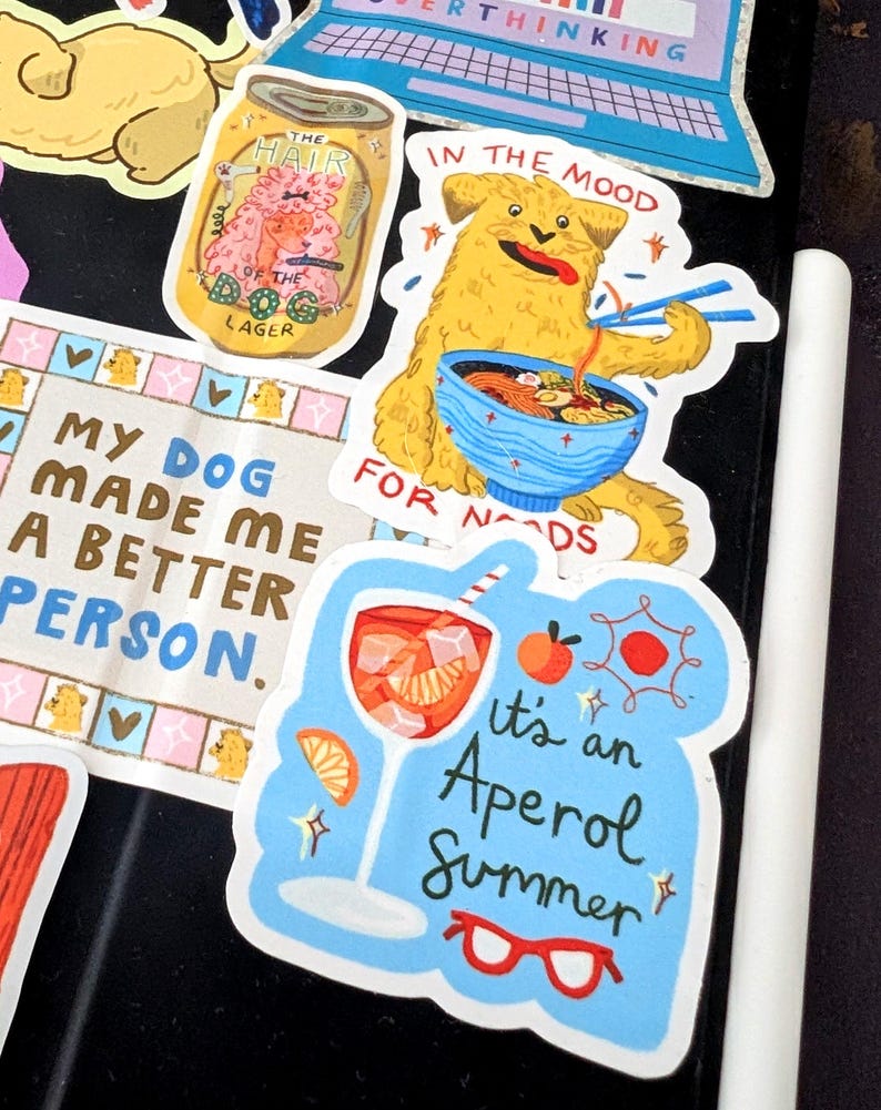 Aperol Spritz Sticker – Vinyl Cocktail Decal, Summer Aesthetic Sticker ...