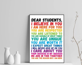 CLASSROOM Rules Subway Art Teacher Gift School Printable - Etsy