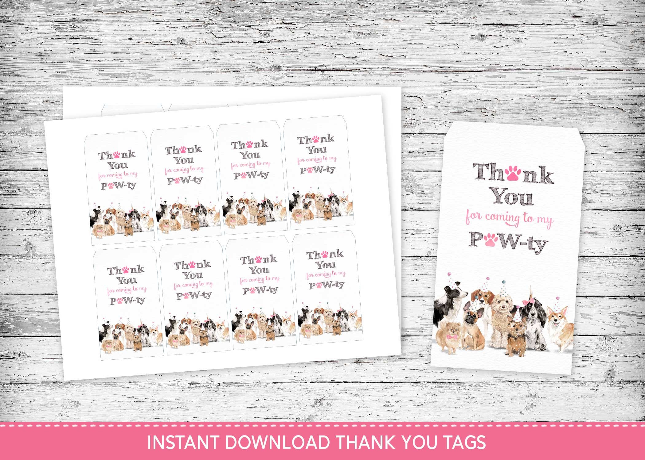 Puppy Party Pack Adoption Certificate Adopt a Puppy Sign | Etsy